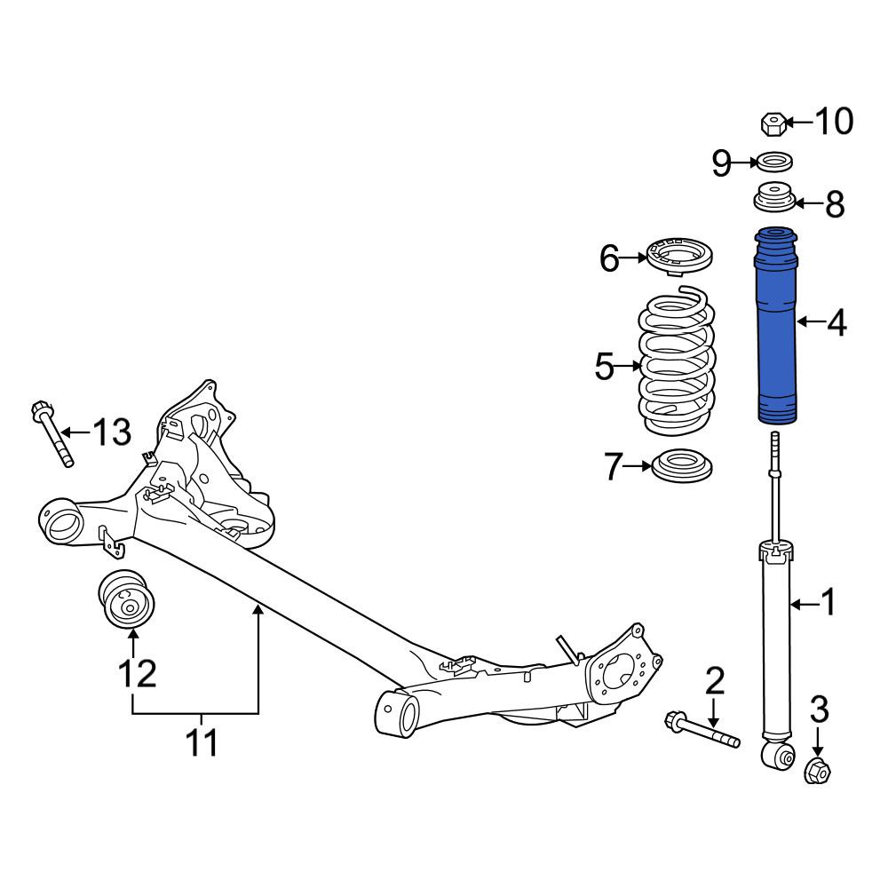 Toyota OE 4875052100 - Rear Suspension Shock Absorber Bellows