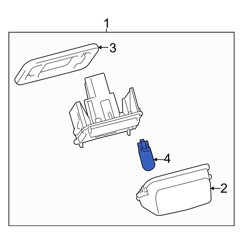 Toyota OE 9913212050 - Rear License Plate Light Bulb