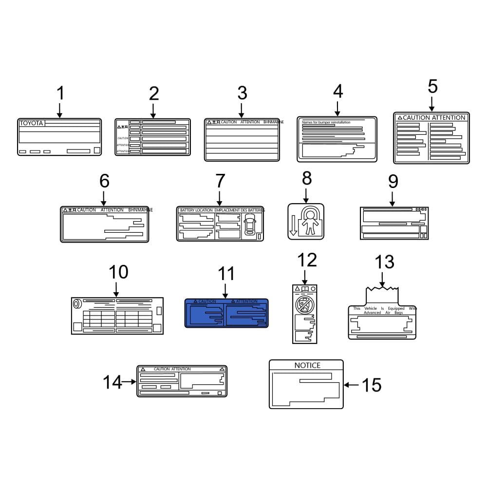 Toyota OE 4266828090 - Tire Information Label