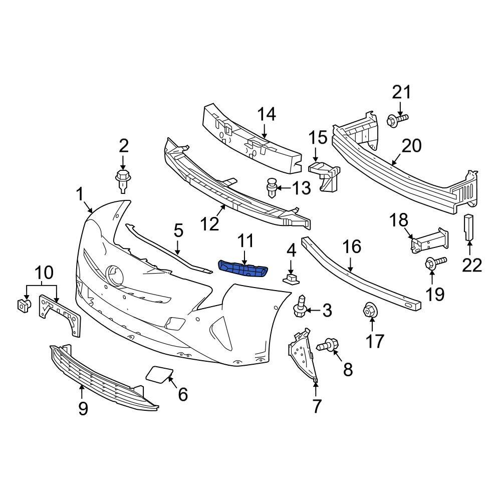 Toyota OE 5211547050 - Front Right Bumper Guide