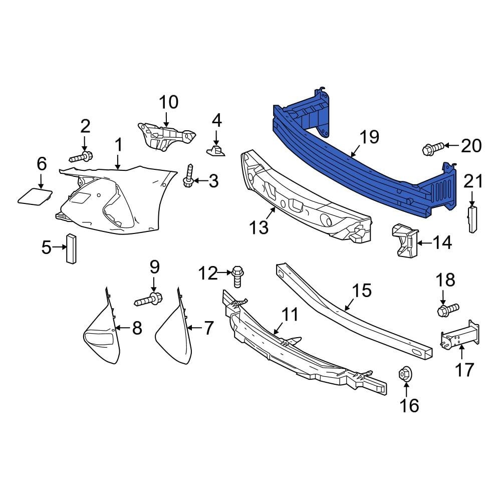 Toyota OE 5202147120 - Front Upper Bumper Impact Bar