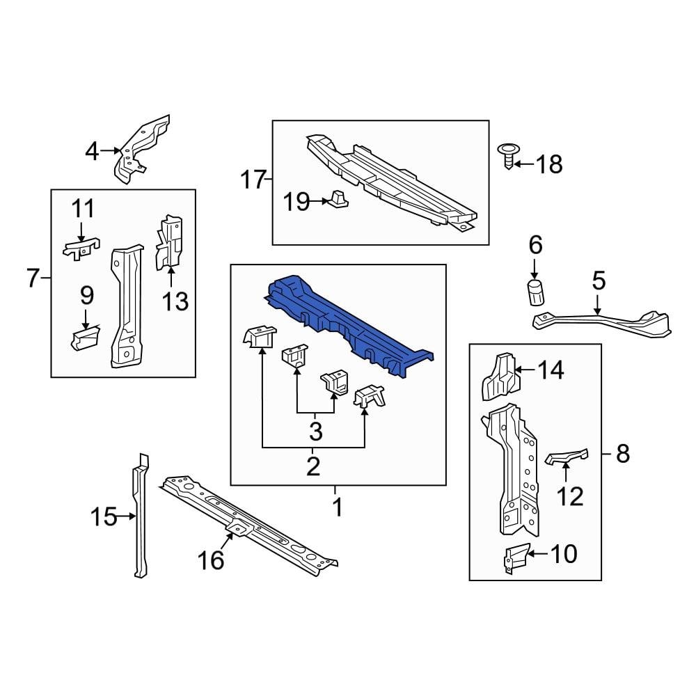 Toyota OE 5320547900 - Front Upper Radiator Support Tie Bar