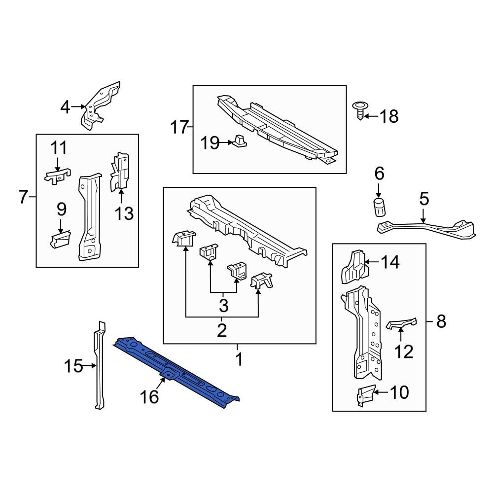 Toyota OE 5302802020 - Front Lower Radiator Support Tie Bar