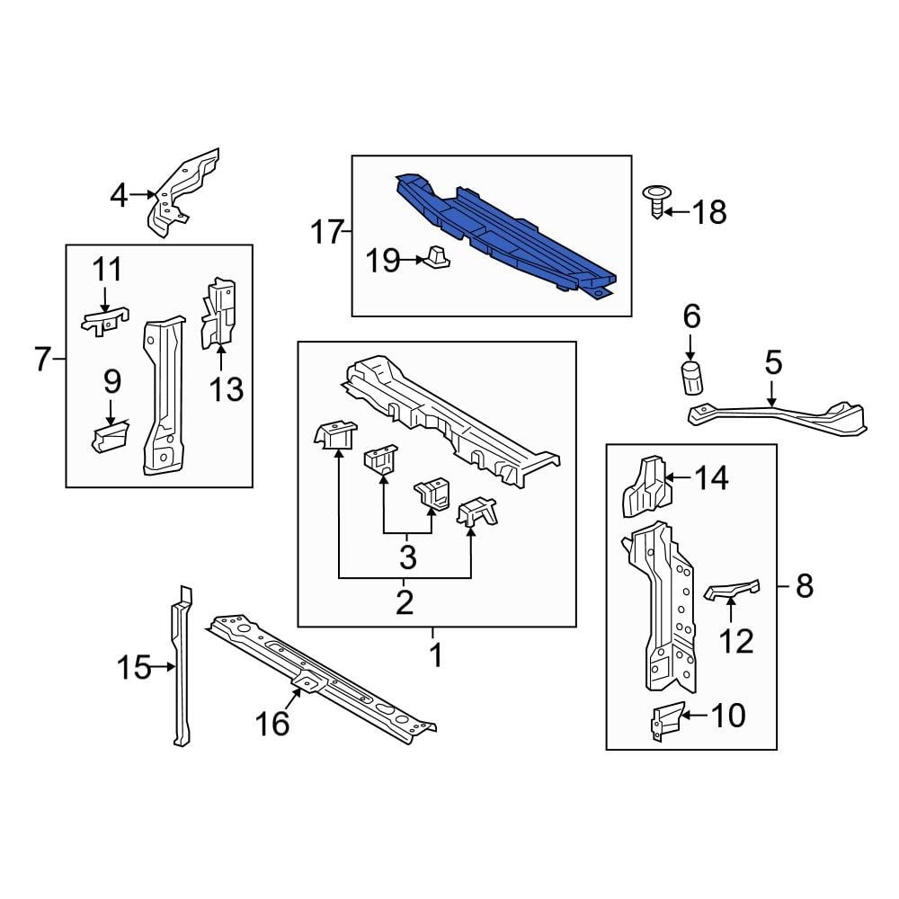 Toyota OE 1659237110 - Front Radiator Support Access Cover
