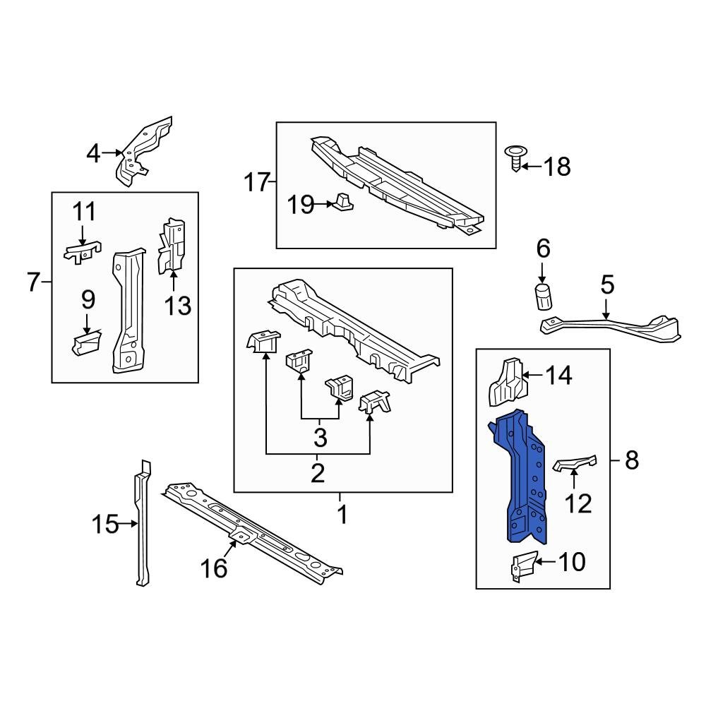 Toyota OE 5320347902 - Front Left Radiator Support Side Panel