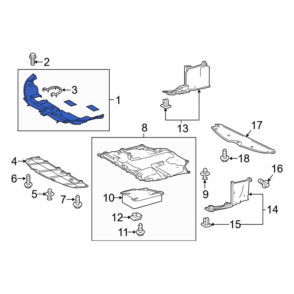 Toyota OE 1659237110 - Front Radiator Support Access Cover
