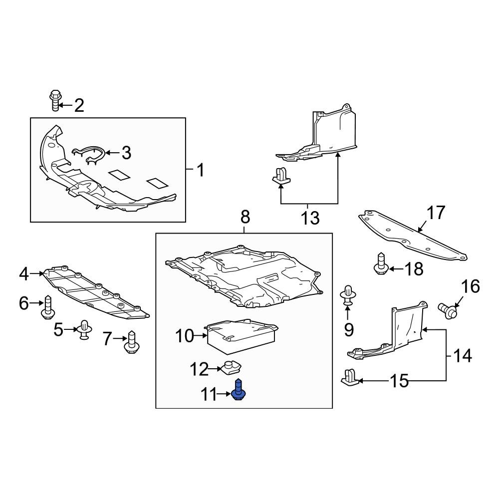 Toyota OE 9015960477 - Radiator Support Splash Shield Screw