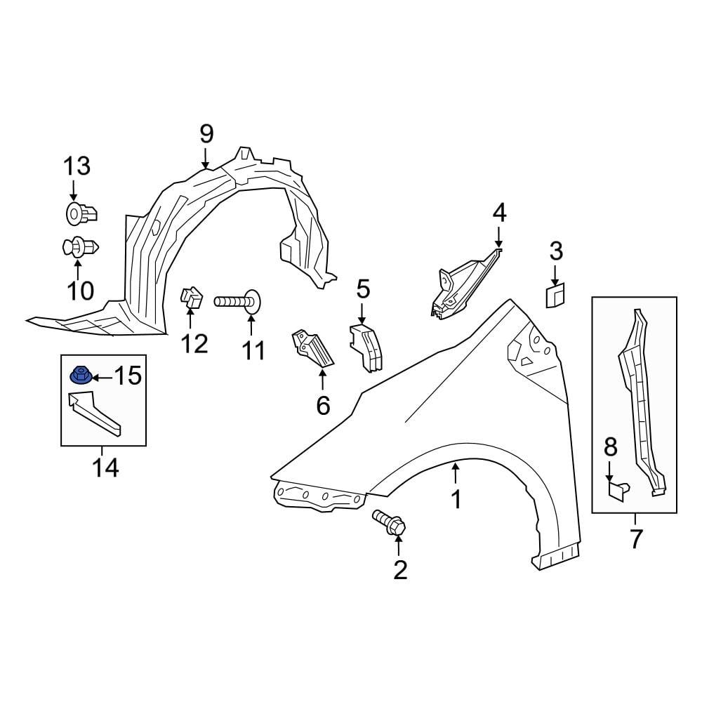 Toyota OE 5387917020 - Bumper Cover Retainer