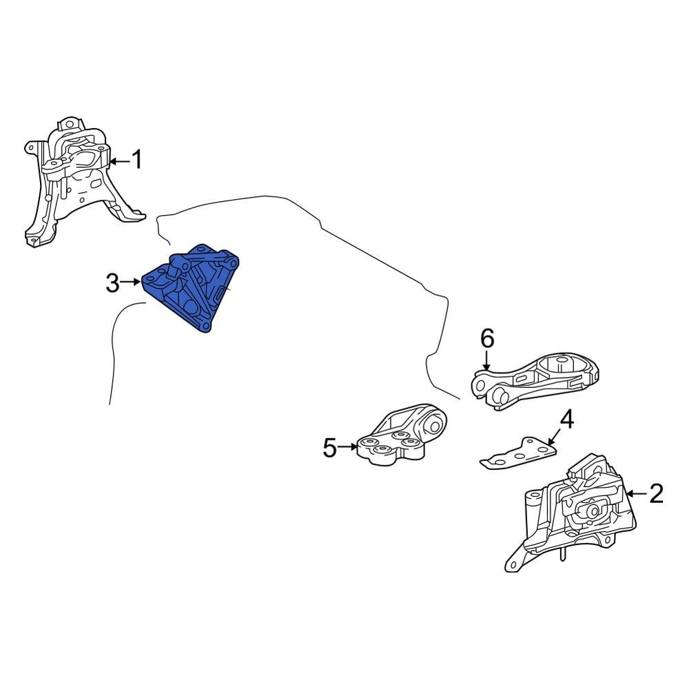 Toyota OE 1231537060 - Right Engine Mount Bracket