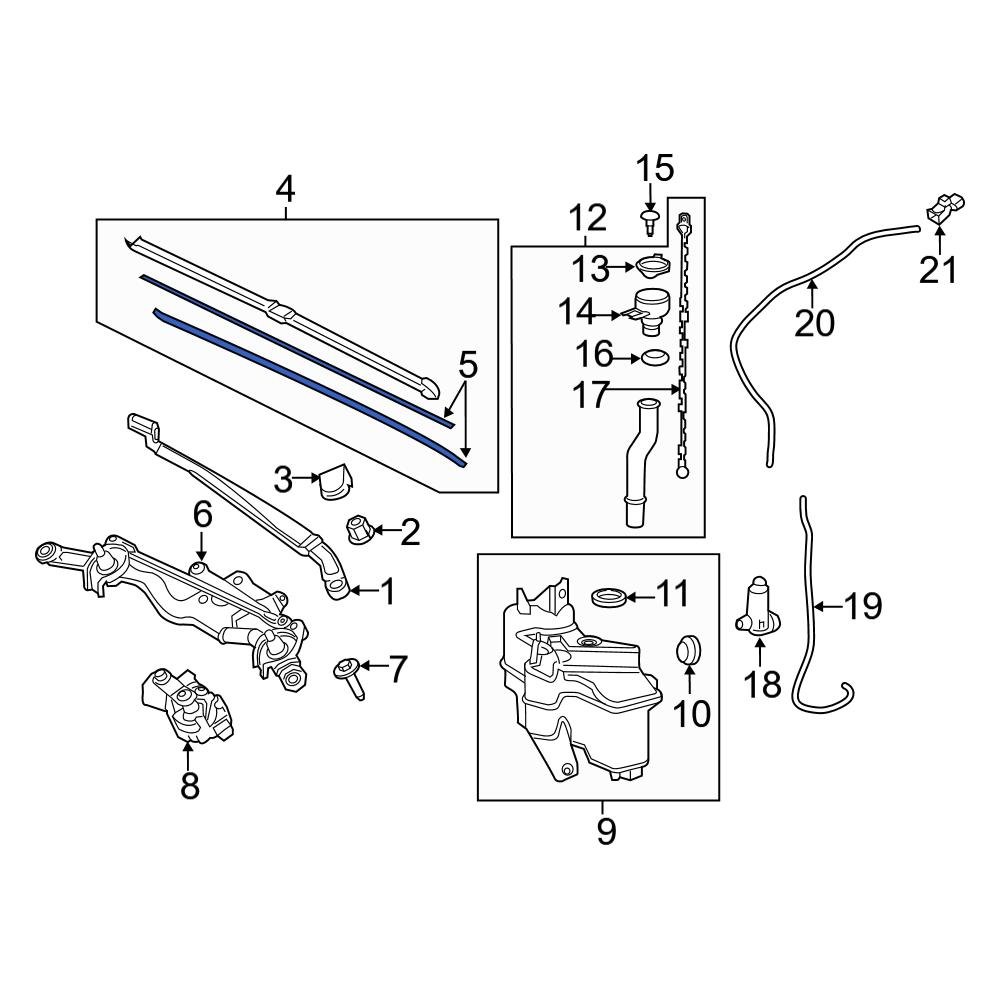 Toyota OE 8521478010 - Right Windshield Wiper Blade Refill