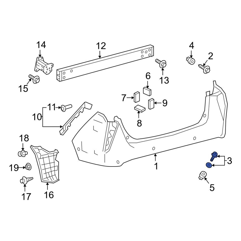 Toyota OE 5259968030 - Bumper Cover Screw