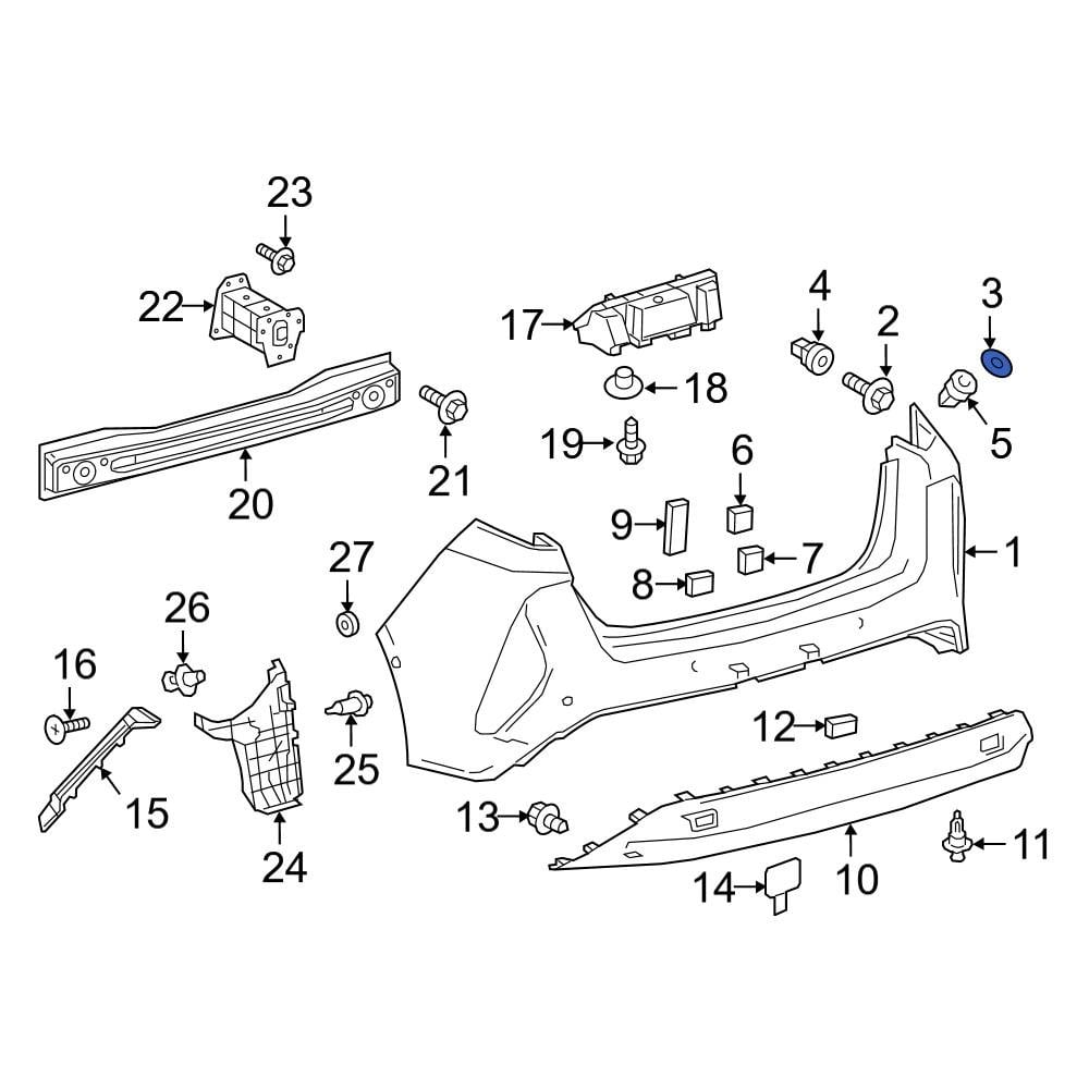 Toyota OE 5259968030 - Bumper Cover Screw