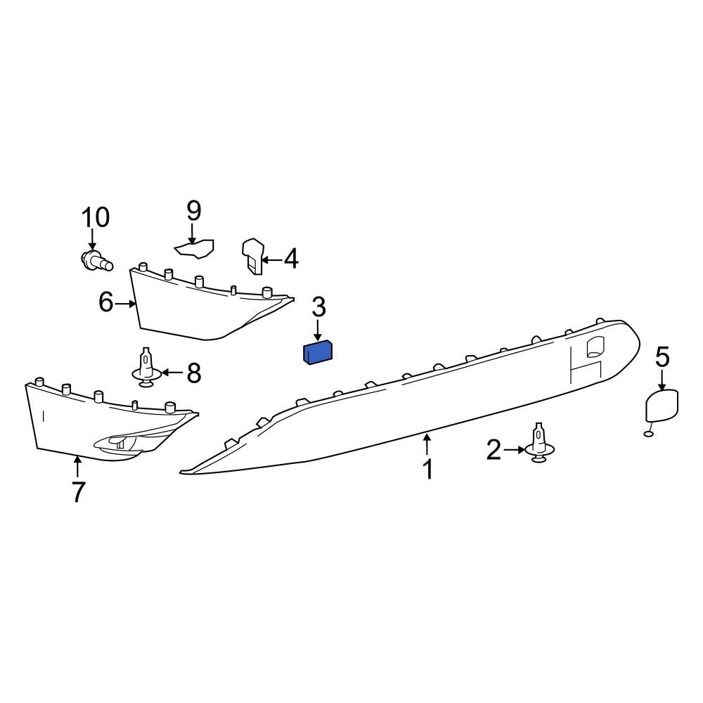 Toyota OE 5246147010 - Lower Bumper Cover Insulator