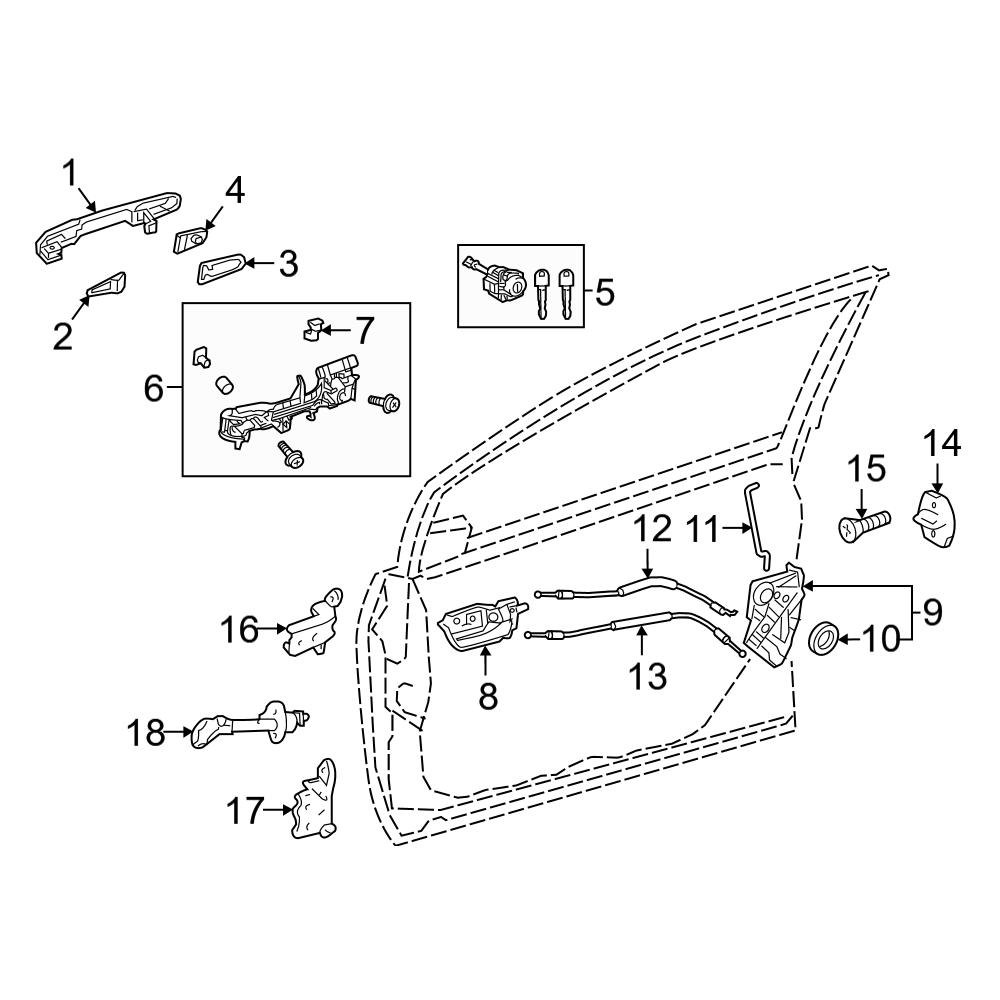 Toyota OE 6920247040 - Front Left Exterior Door Handle Base