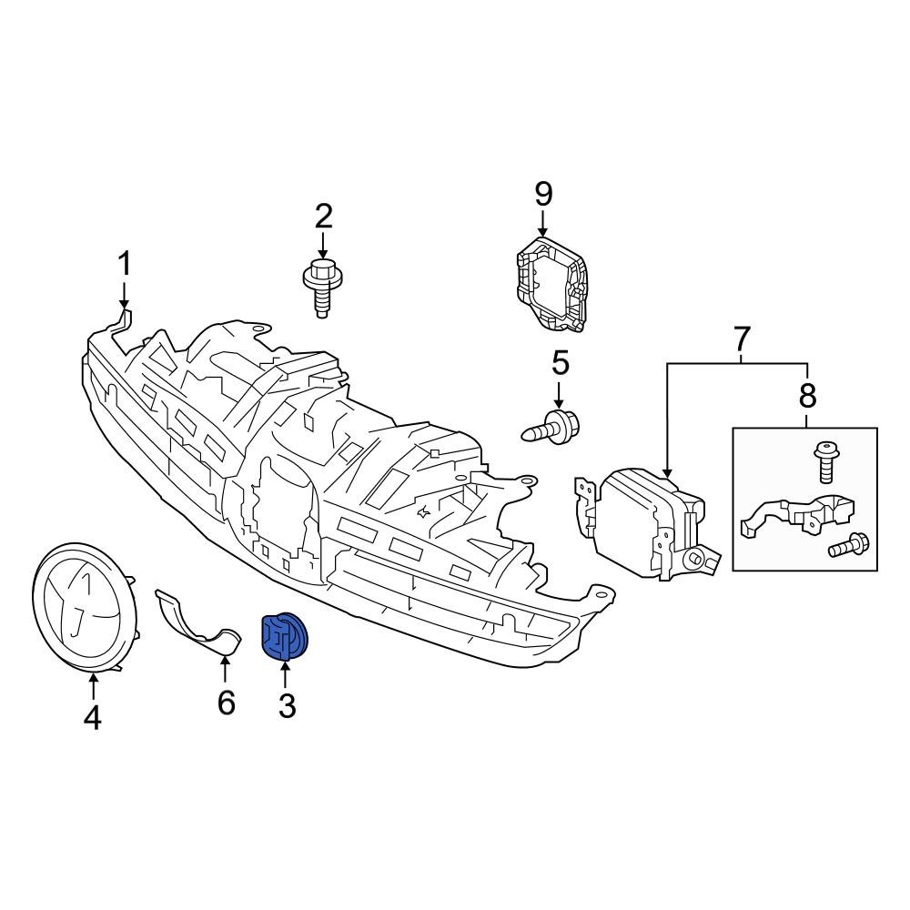Toyota OE 9018206009 - Bumper Cover Support Rail Nut