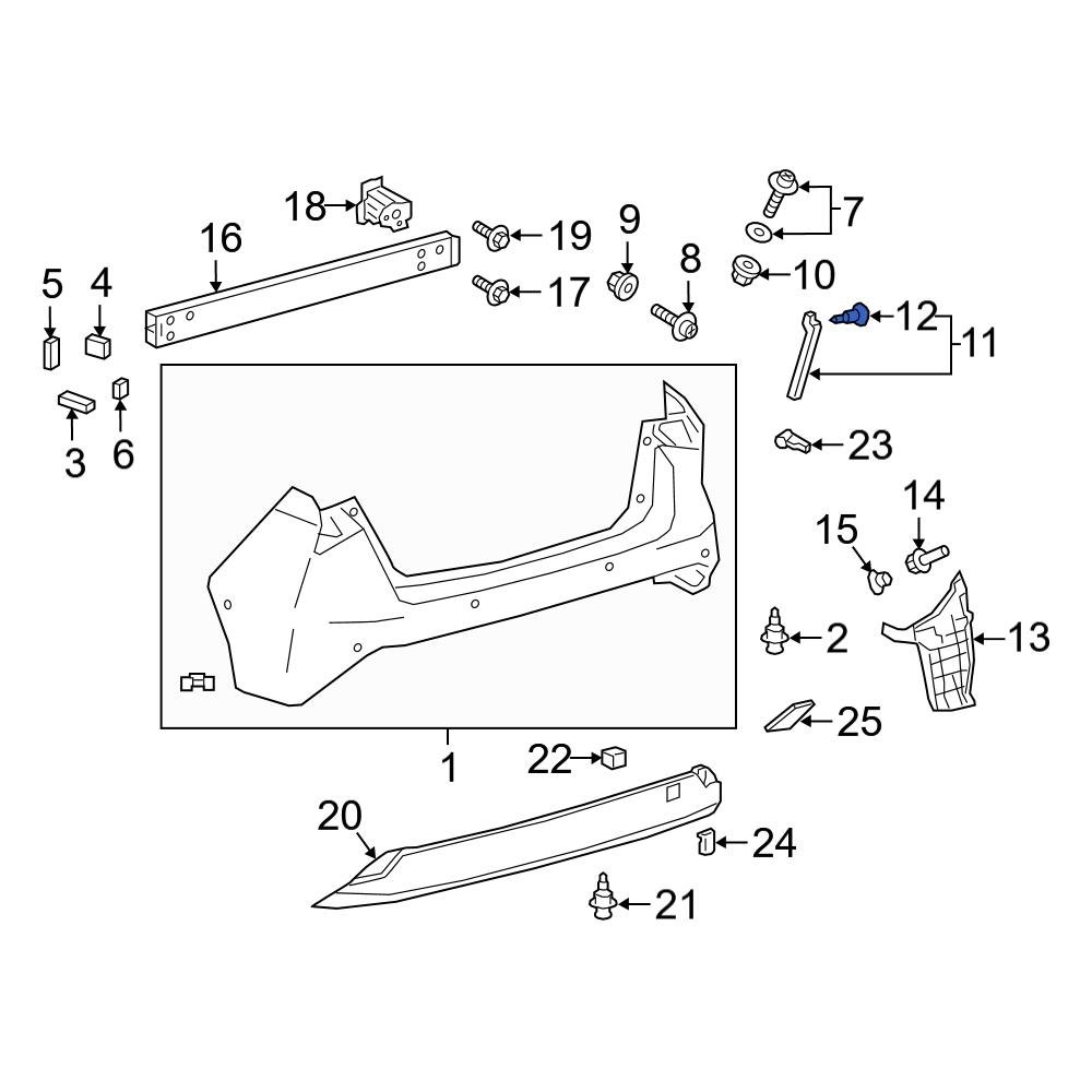 Toyota OE 9046709237 - Bumper Guide Clip