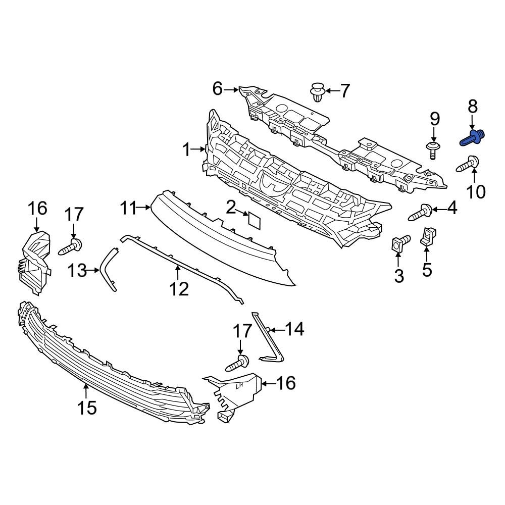 Toyota OE 90118WB477 - Grille Reinforcement Clip
