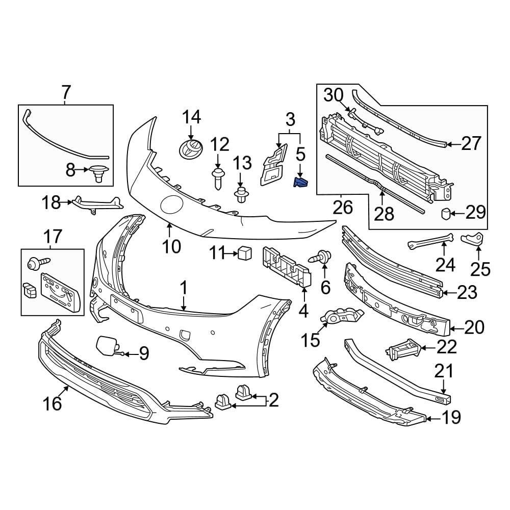 Toyota OE 9046709237 - Bumper Cover Retainer