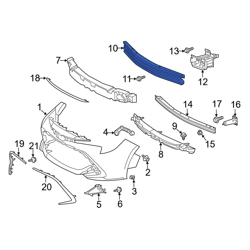 Toyota OE 5213112310 - Front Upper Bumper Impact Bar