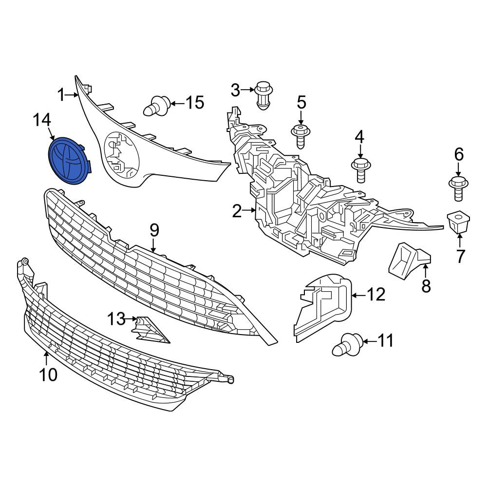 Toyota OE 9097502124 - Front Grille Emblem