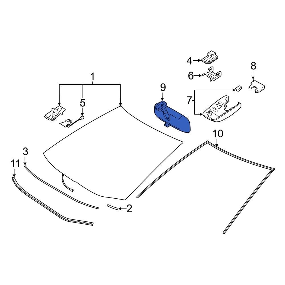 Toyota OE 8781002310 - Front Interior Rear View Mirror