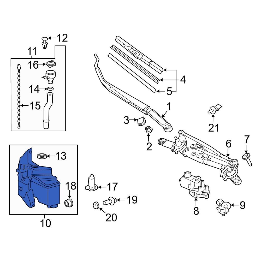 Toyota OE 8531512730 - Washer Fluid Reservoir