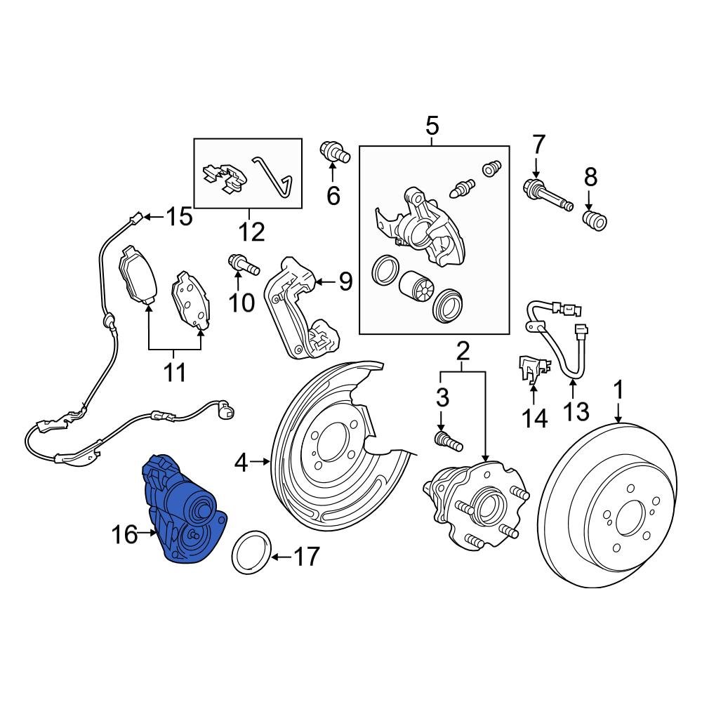 Toyota OE 4631033010 - Rear Parking Brake Actuator