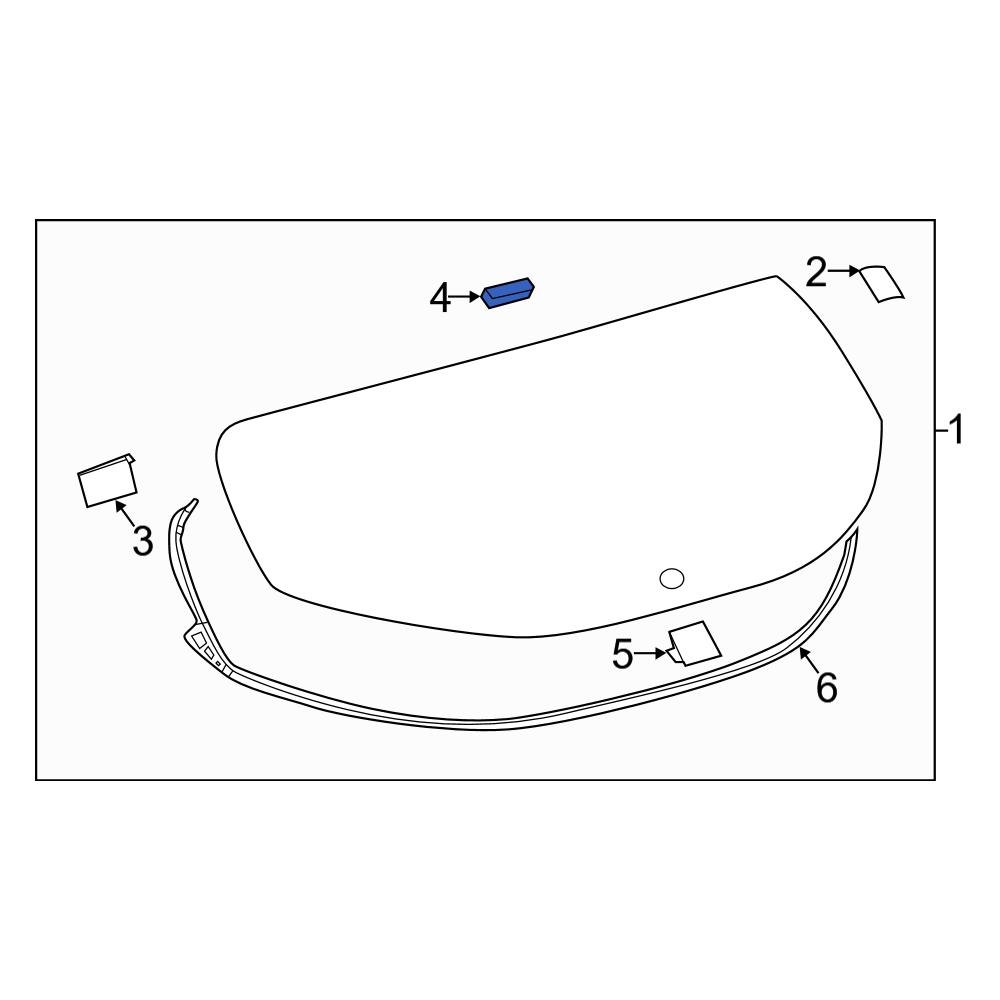 Toyota OE 6278560030 - Back Glass Spacer