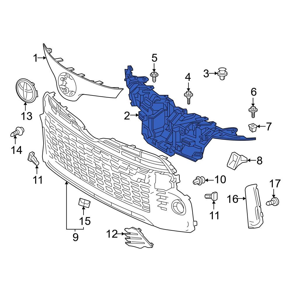 Toyota OE 5311412260 - Front Grille Reinforcement
