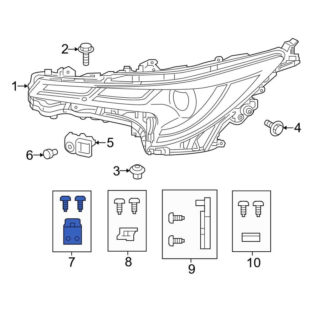Toyota OE 8119312260 - Right Upper Outer Headlight Bracket