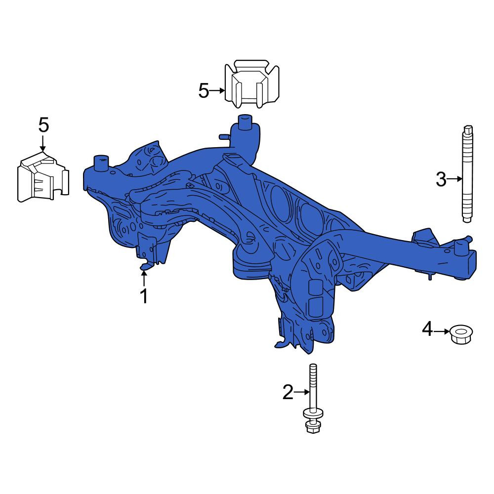 Toyota OE 5120612220 - Rear Suspension Subframe Crossmember