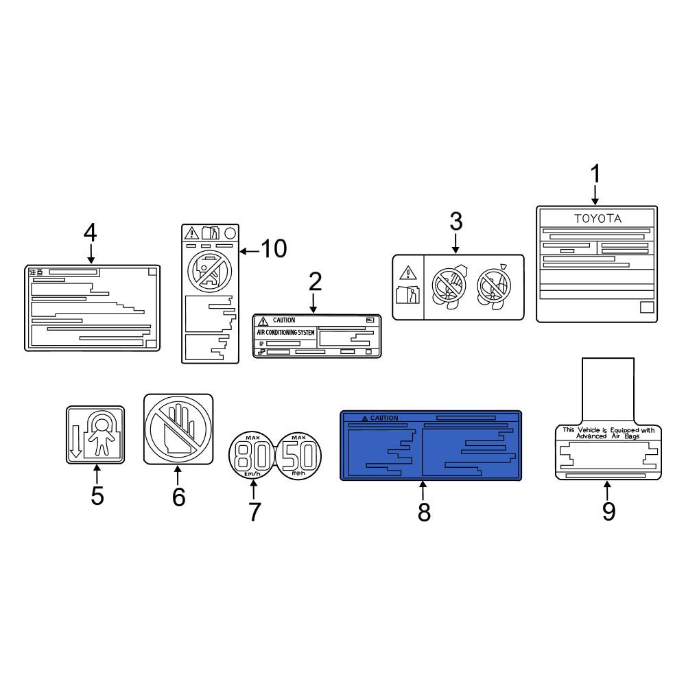 Toyota OE 4266828090 - Tire Information Label
