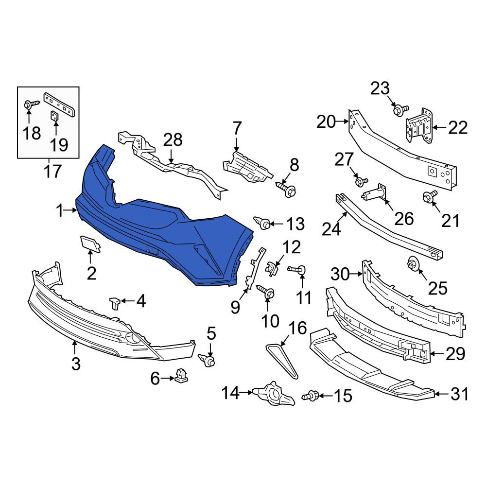 Toyota OE 5211910917 - Front Upper Bumper Cover