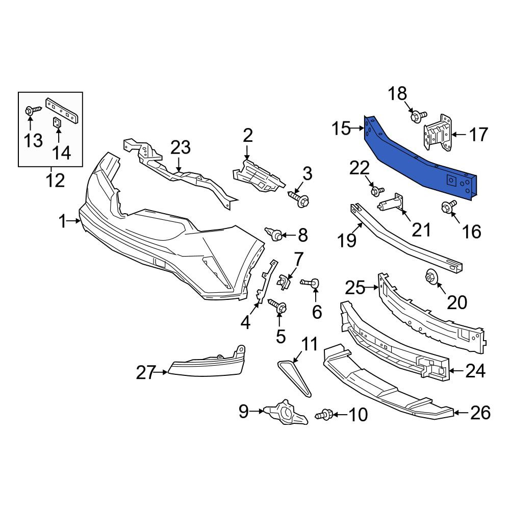 Toyota OE 52131F4030 - Front Upper Bumper Impact Bar