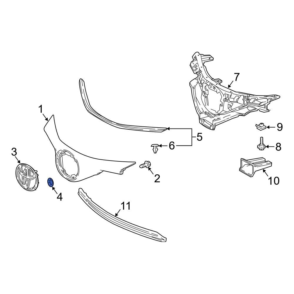Toyota OE 9018306031 - Grille Emblem Nut