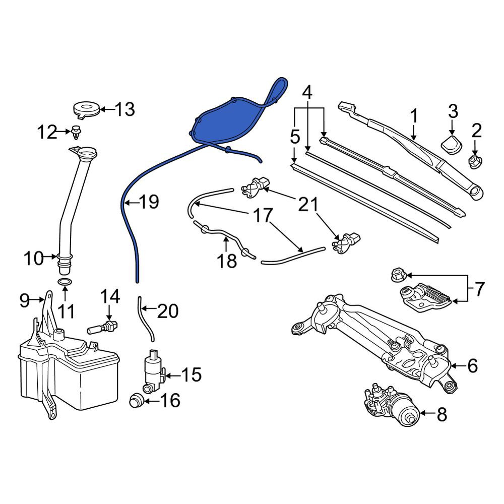 Toyota OE 9009933803 - Front Windshield Washer Hose