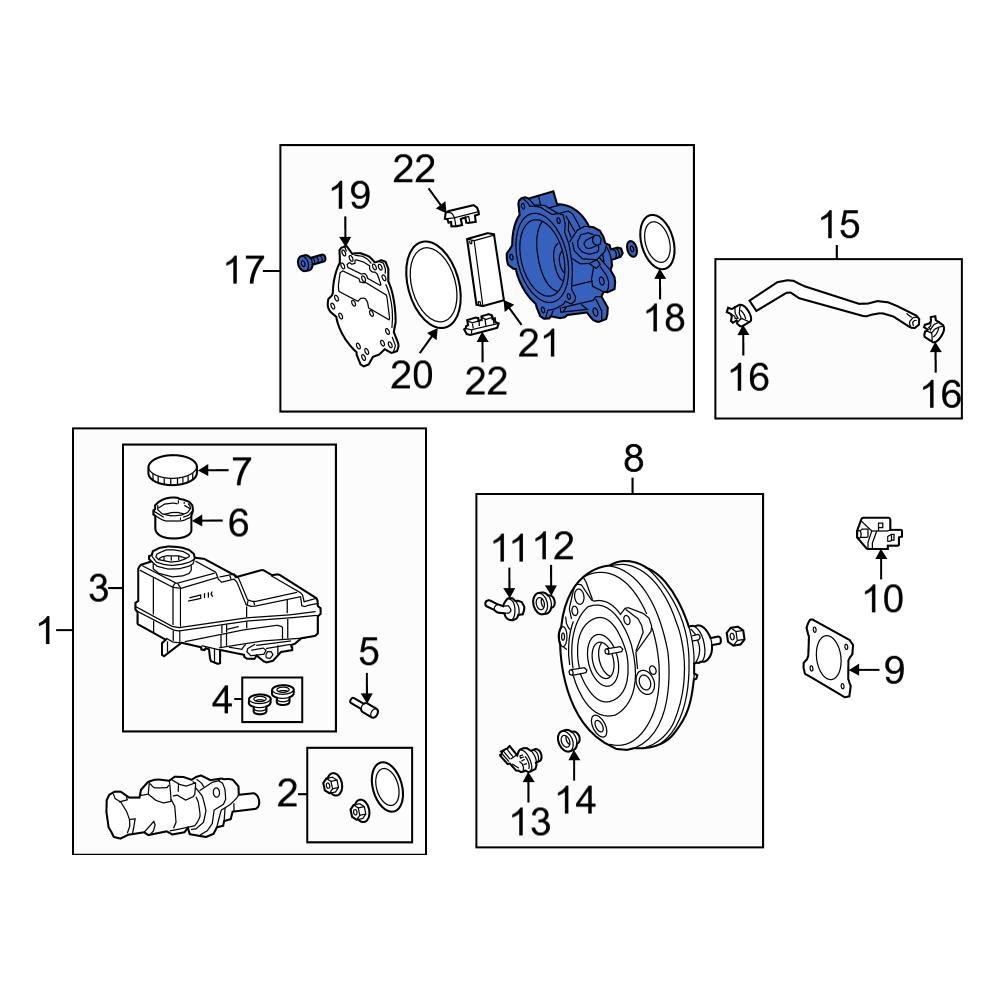 Toyota OE 2930037011 - Front Power Brake Booster Vacuum Pump