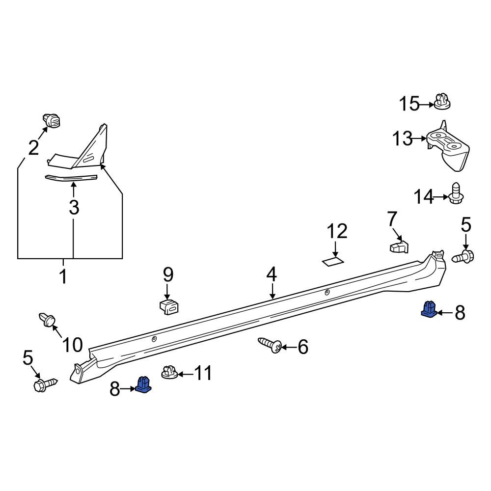 Toyota OE 9018906211 - Rocker Panel Molding Grommet
