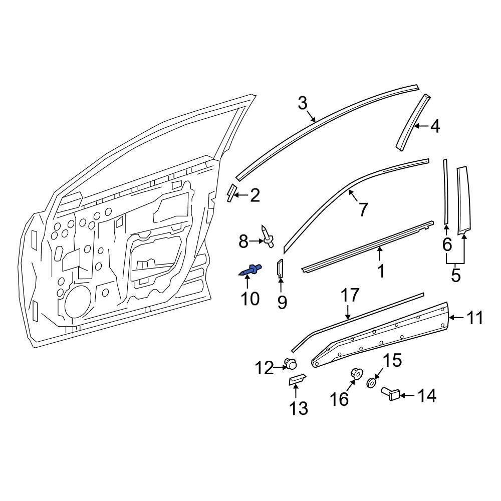 Toyota OE 90269A0006 - Door Reveal Molding Rivet
