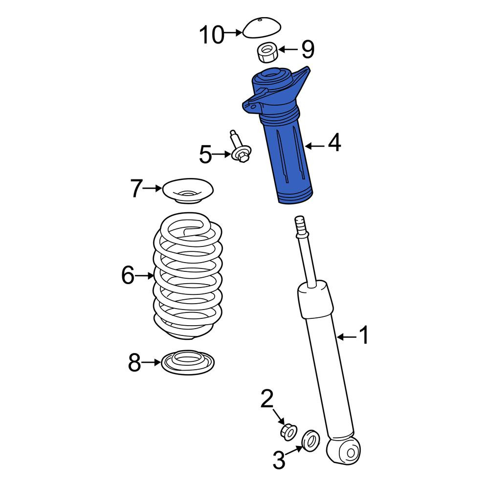 Toyota OE 48750F4010 - Rear Suspension Shock Absorber Mount