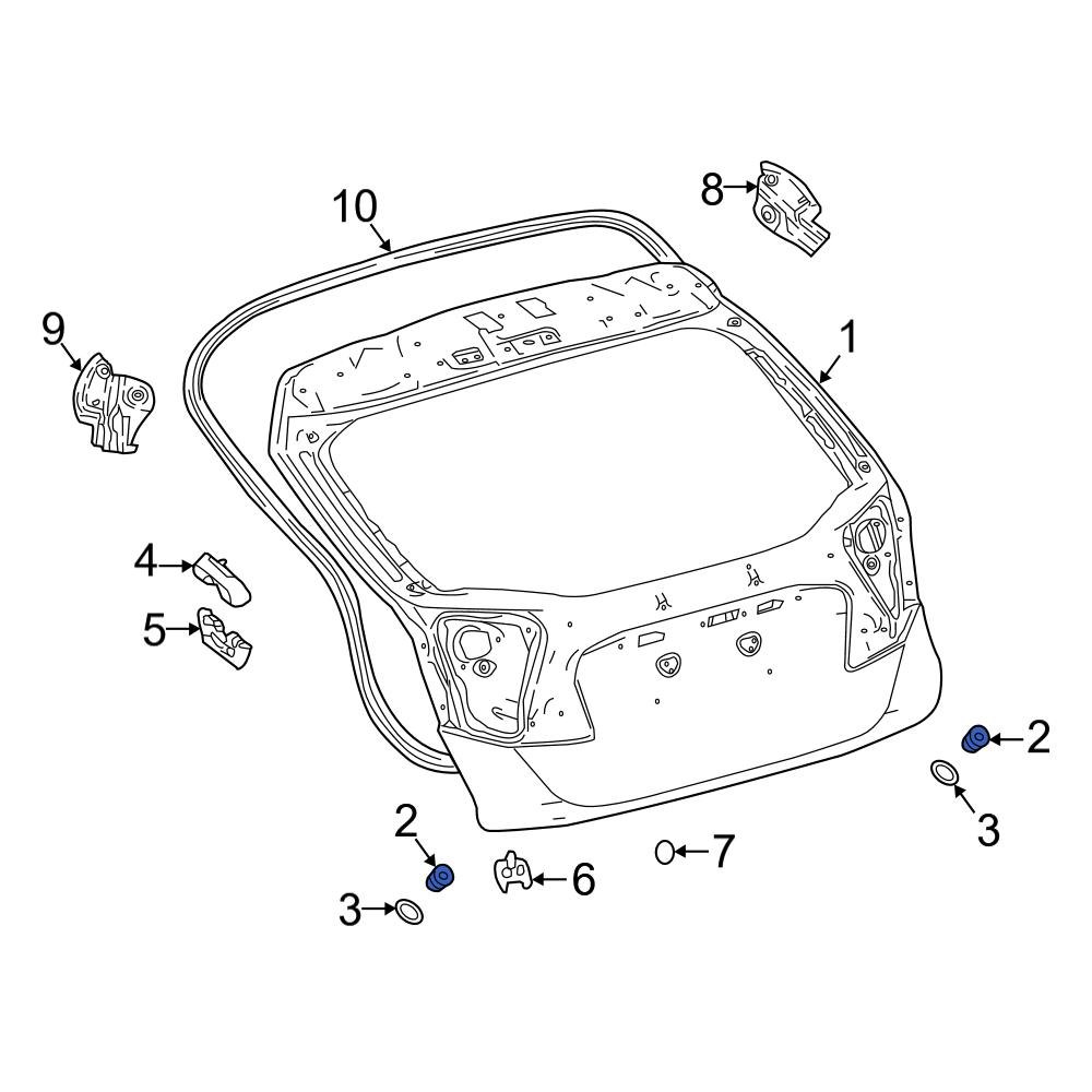 Toyota OE 7512940010 - Rear Liftgate Bump Stop