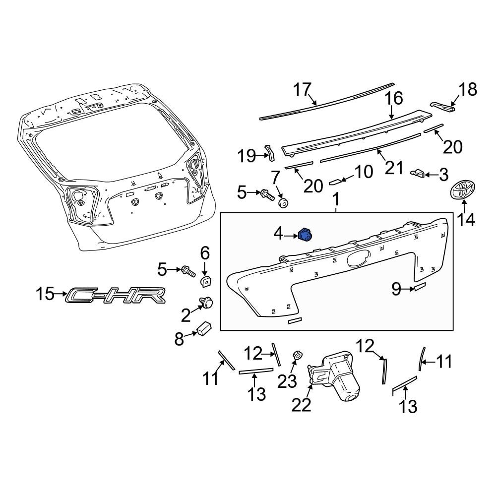 Toyota OE 9018206011 - Liftgate Finish Panel Nut