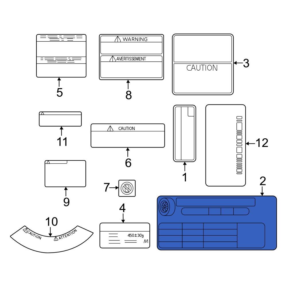 Toyota OE SU00309521 - Tire Information Label