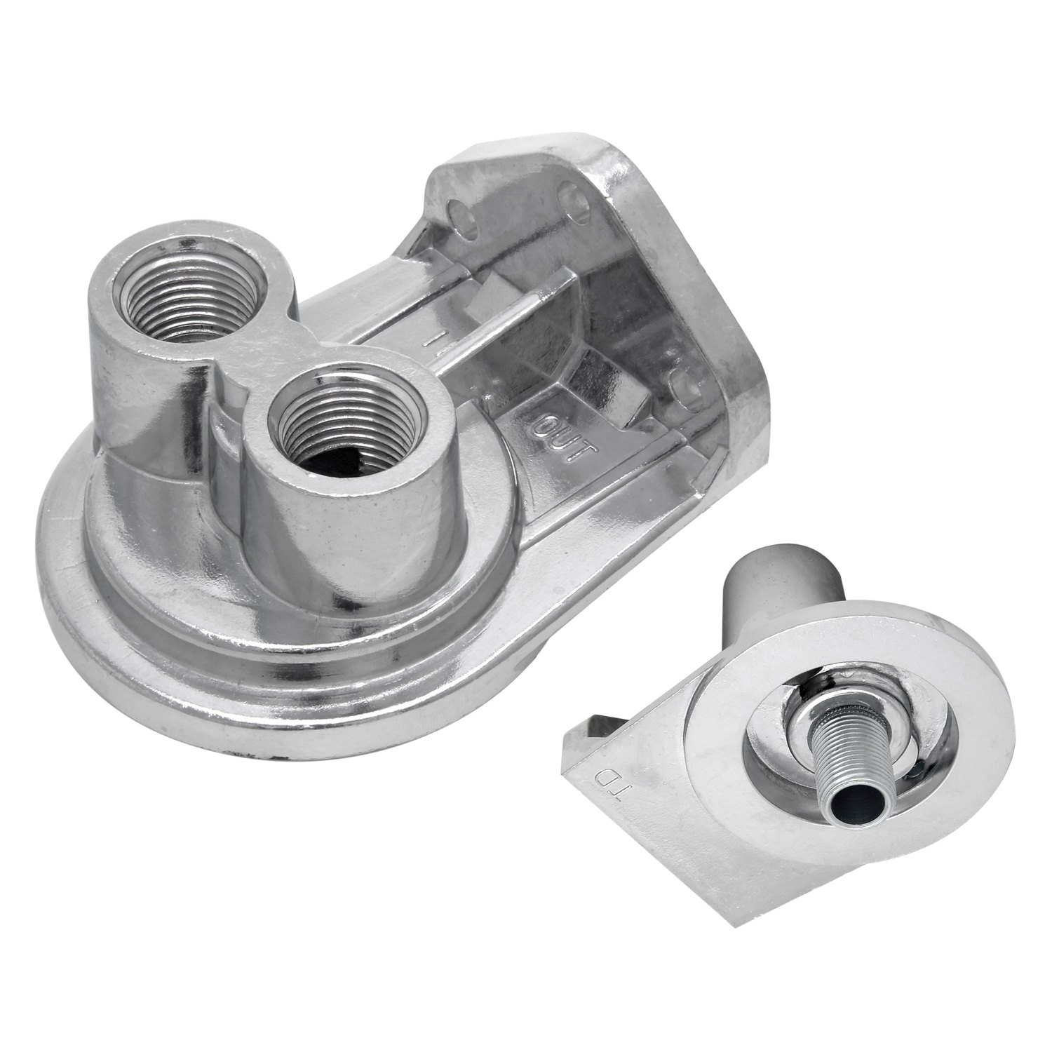 Trans-Dapt® 1028 - Single Remote Oil Filter Bracket