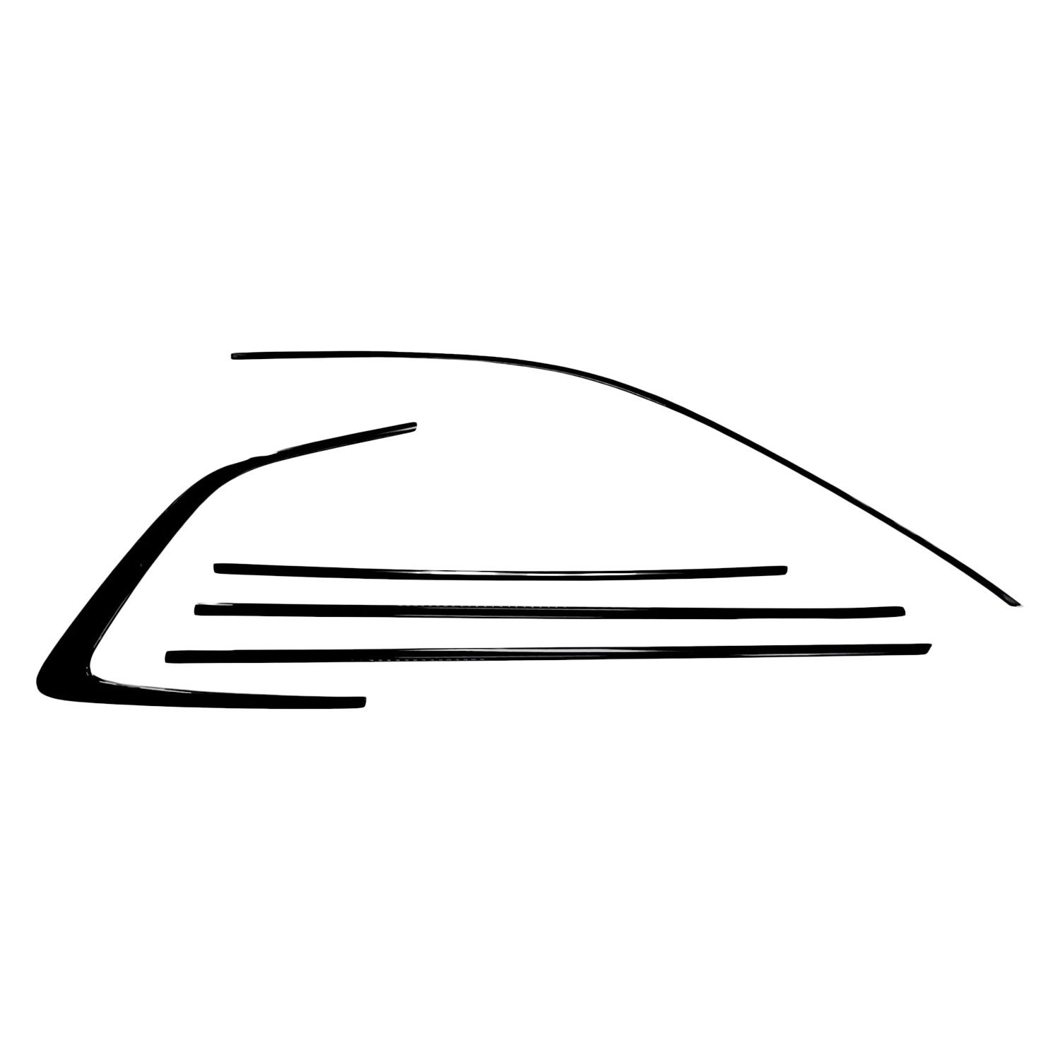 Trim Illusion® WT6012BLK - Gloss Black Window Trim Set