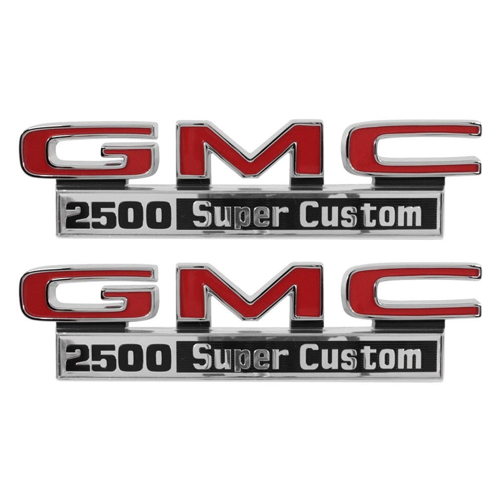Trim Parts® 9832 - "GMC 2500 Super Custom" Front Fender Emblems