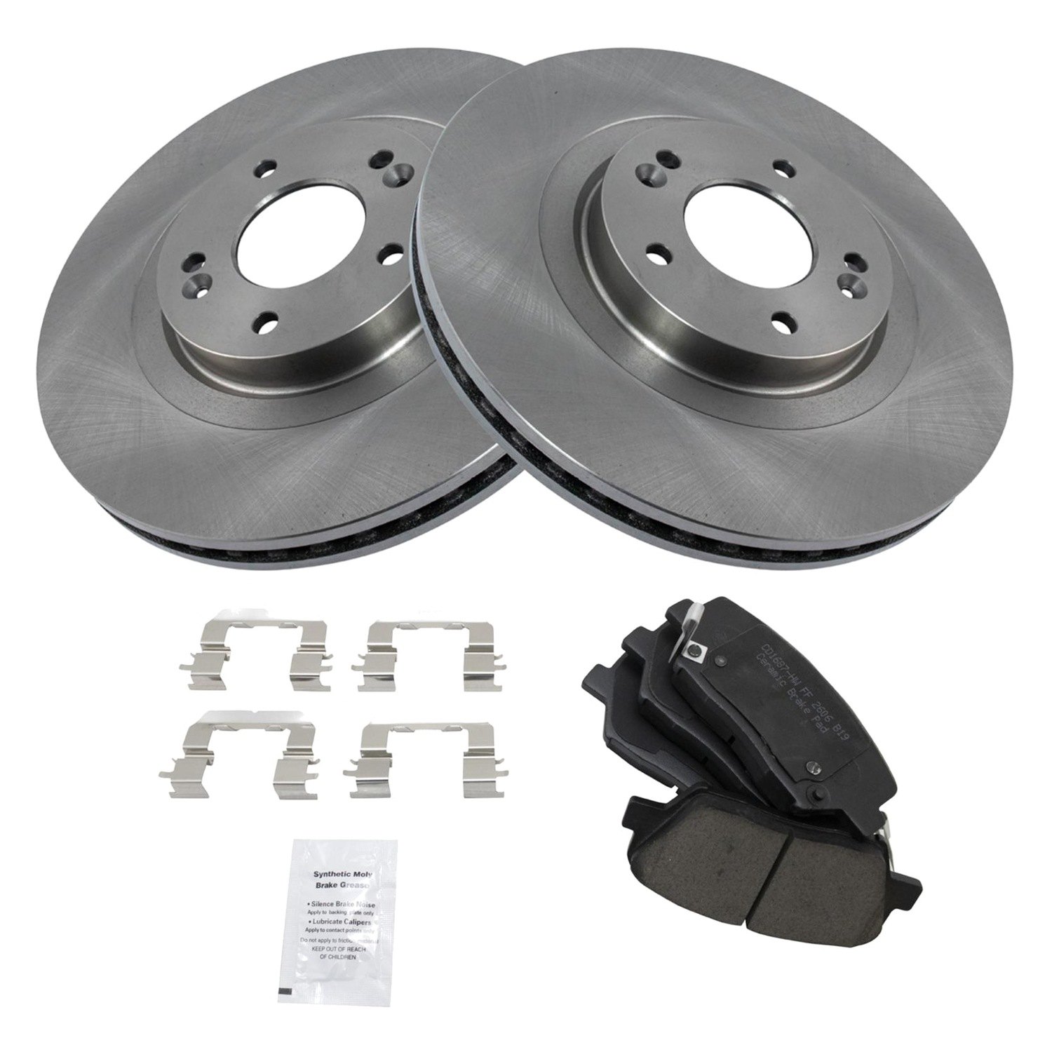 TRQ® BKA11881 - Front Disc Brake Kit with Ceramic Pads