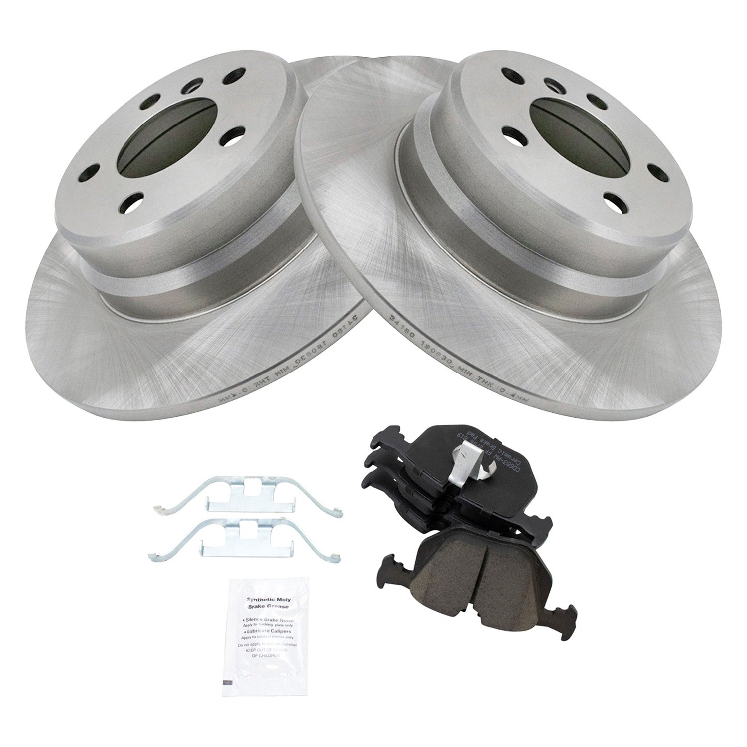 TRQ® BKA12014 - Rear Disc Brake Kit with Ceramic Pads