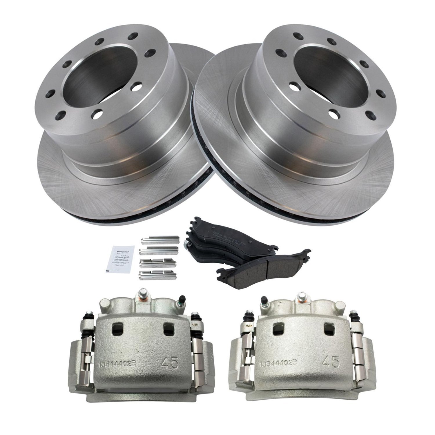 TRQ® BKA14390 - Rear Disc Brake Kit with Ceramic Pads and Calipers