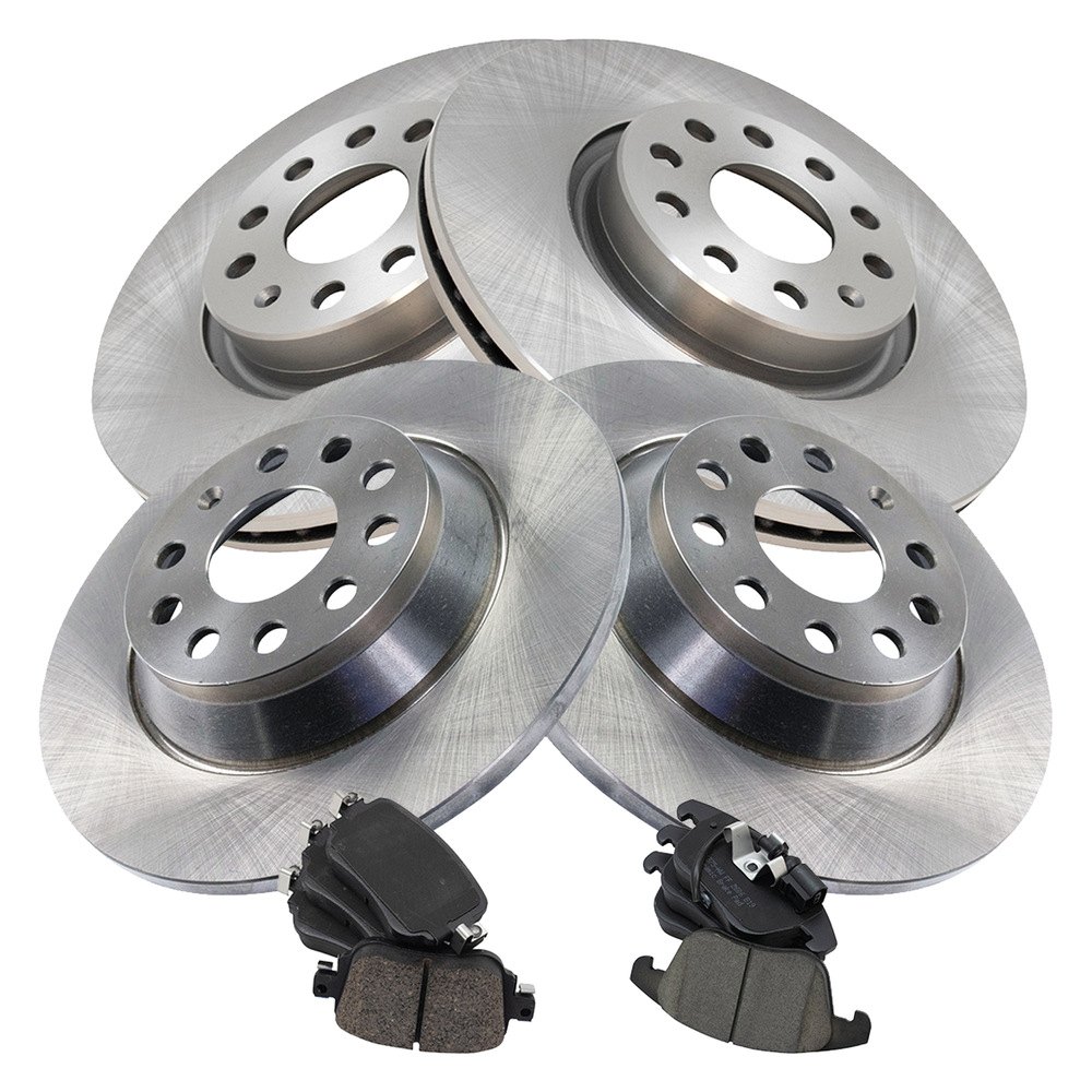 TRQ® BKA14557 - Front and Rear Disc Brake Kit with Ceramic Pads
